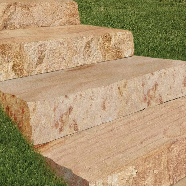 Harvest Gold Sandstone | Thermal-Top Treads | Kafka Granite