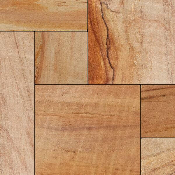 Patterned Harvest Gold Sandstone | Thermal Flagstone | Kafka