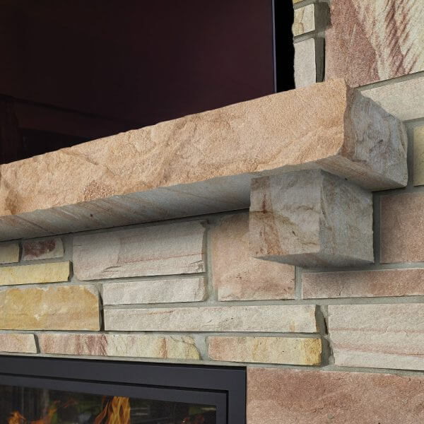 Harvest Gold Sandstone Mantels | Kafka Granite