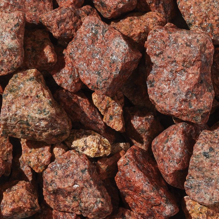 Colonial Red Granite | Decorative Landscaping Rip Rap | Kafka